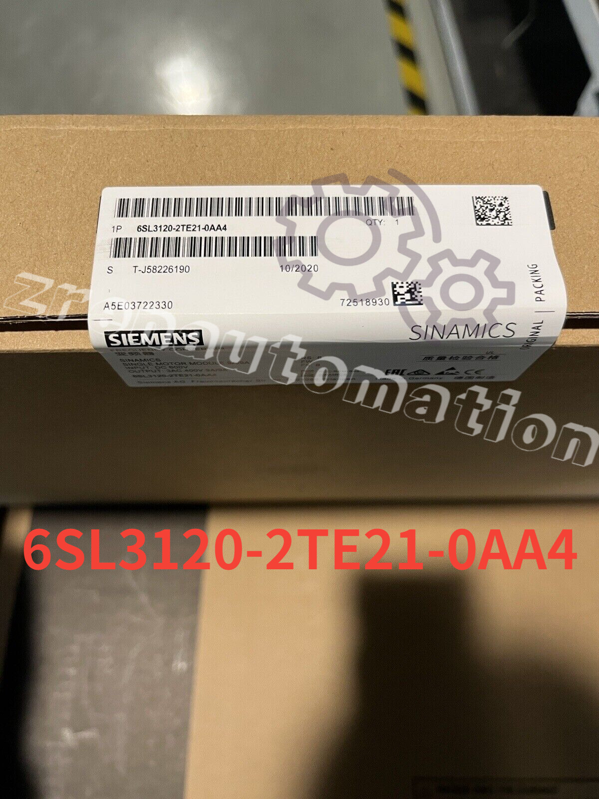 6SL3120-2TE21-0AA4 Siemens 6SL3120-2TE21-0AA4 S120 New UPS Expedited ...
