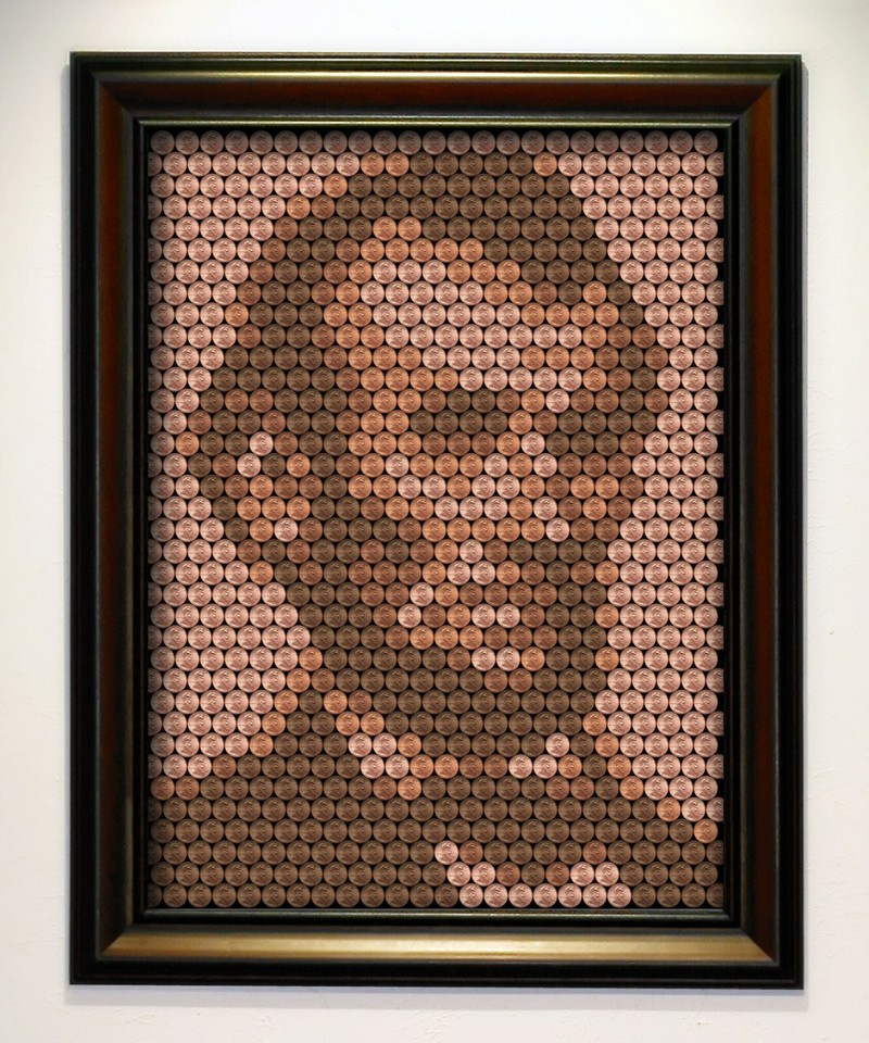 Lincoln Penny Portrait - A portrait of Abraham Lincoln out of pennies ...