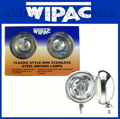 BMW MINI OEM WIPAC STIANLESS STEEL DRIVING LIGHTS PAIR S6066 QUALITY ...