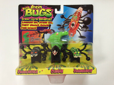 VINTAGE 90s REAL STICKY BUGS w/ SPRING LOADED LAUNCHER by EMPIRE ...