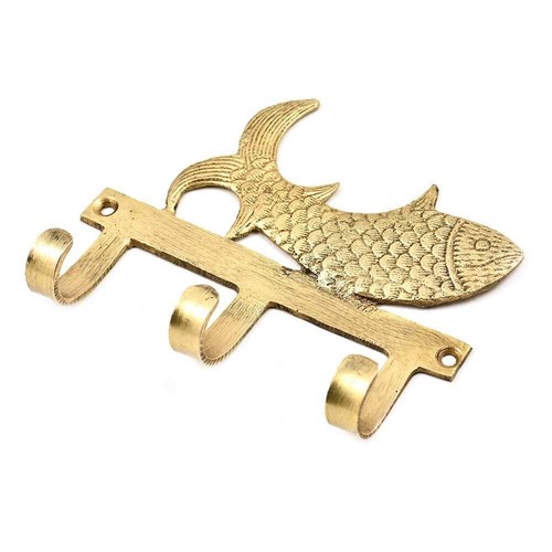 Brass Kids Fish Wall Hooks Animals Vintage Coat Hooks Gold Wall Mount ...