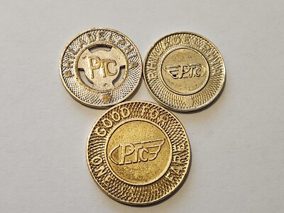 Philadelphia Transit Company - (PTC) 3 Styles Of Transit Tokens | eBay