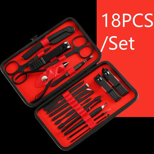 18PCS Manicure Set Pedicure Tools and Nail Clippers Professional ...