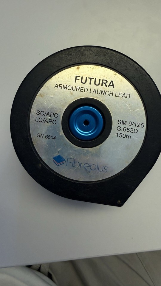 Fibernet Futura SM 9/125 G652D 150m Armoured Optical Launch Lead SC/APC ...