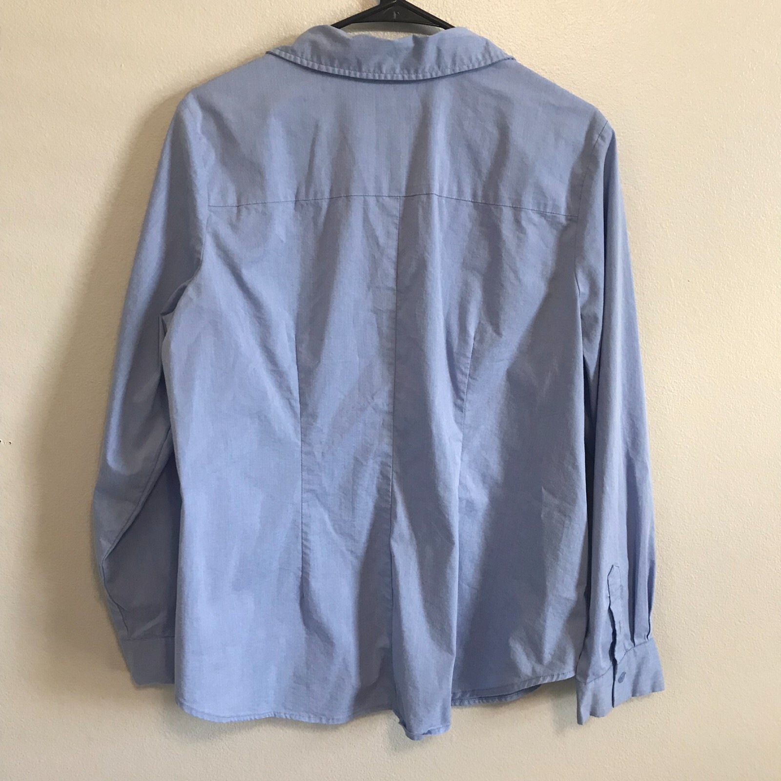 ROZ & ALI Light Blue Embellished Button Down Blouse S… - Gem