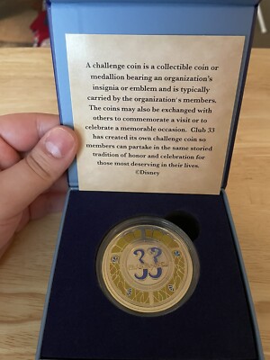 DISNEYLAND EXCLUSIVE CLUB 33 CHALLENGE COIN NEW IN BOX UNUSED | eBay