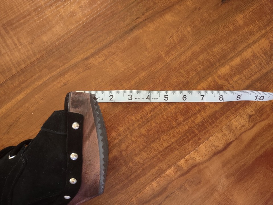 Black Suede Platform Bootie, New with Box, Size 7.5 | eBay