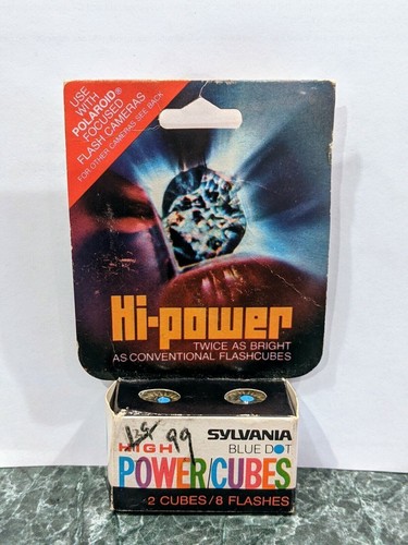 Vintage Flash Cubes Sylvania Power Cubes Blue Dot Polaroid Hi-power in ...