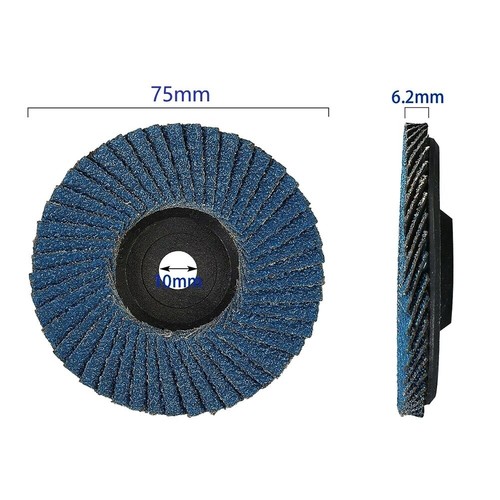 Hot New Grinding Wheel 3 Inch 75mm 80 Grit Blue Hole 10mm Wood Cutting ...