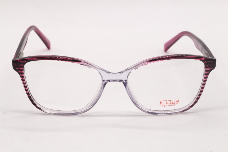 NEW FOCUS 272 PINK CRYSTAL CAT EYE AUTHENTIC DESIGNER FRAMES EYEGLASSES ...