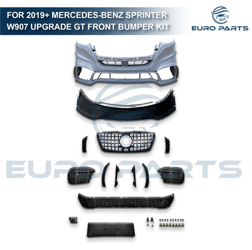 For 2019+ Mercedes-Benz W907 Sprinter Facelift GT Front Bumper Body Kit ...