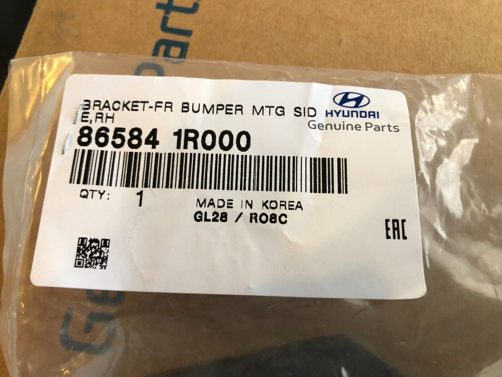 865841R000 New Bumper Face Bar Bracket Retainer Mounting Brace ...