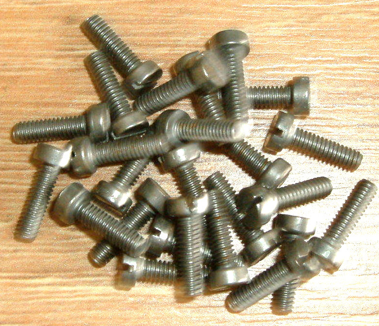 6BA x 3/8" Steel Cheese Head slotted Screw - Self Colour - 6BA Quantity ...