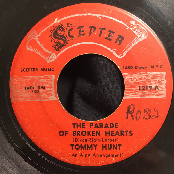Tommy Hunt - The Parade Of Broken Hearts 1961 7", Single Scepter ...