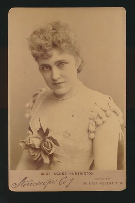 1880's London Stereoscopic Co Photograph (Original) -AGNES HUNTINGTON ...
