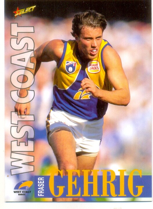 1996 AFL Select Series 1 Card 55/250 - Fraser Gehrig - West Coast | eBay