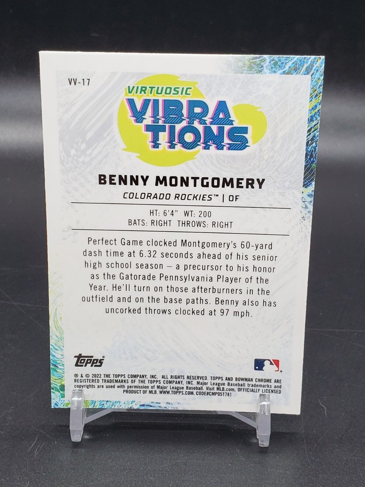 2022 Bowman Chrome Benny Montgomery Virtuosic Vibrations #VV-17 ...