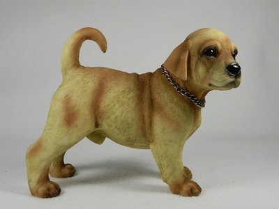'Yellow Labrador' Puppy Dog Figurine RET'D. #GD2015 6 3/8" tall, 8 ...