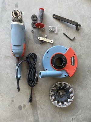 7 Inch Concrete Grinder Set, Dust Extraction Shroud And Diamond ...