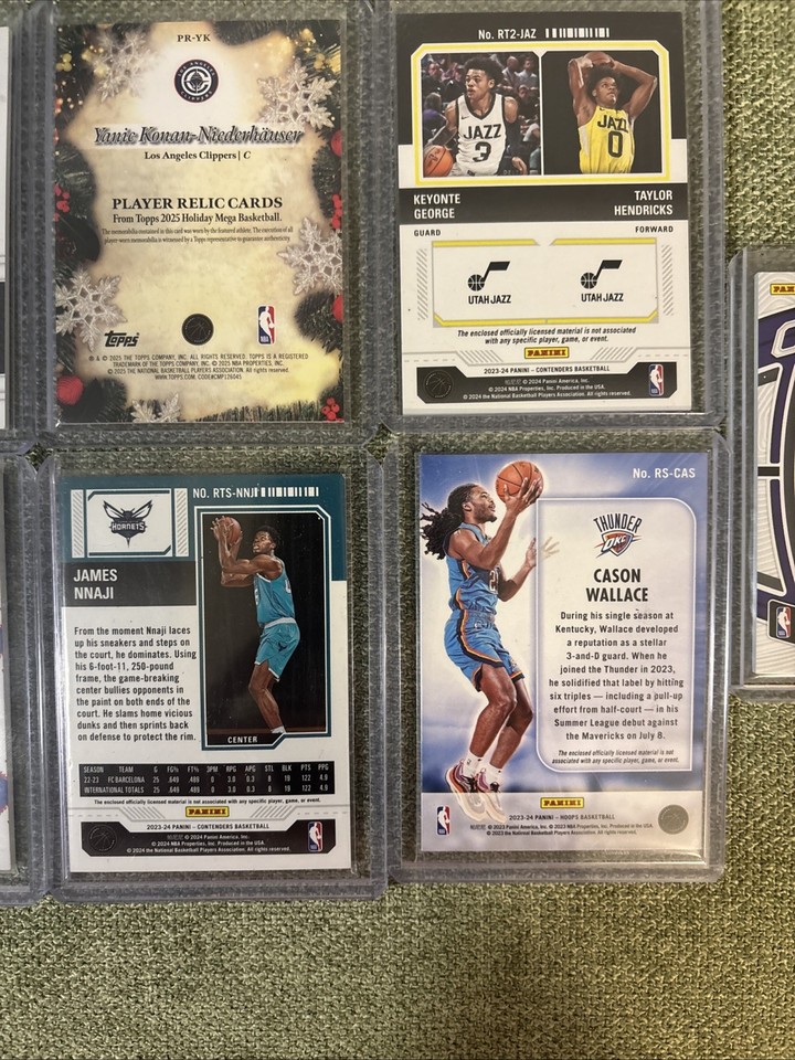 Lot Of 11 Basketball Jersey Cards Ausar Thompson Keyonte George Da ...