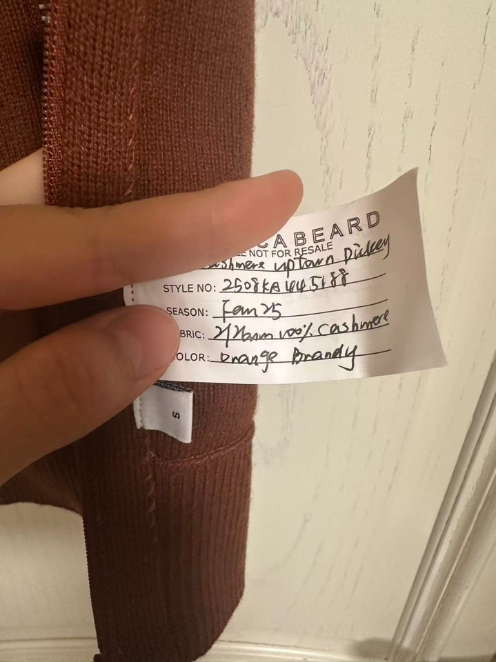 SAMPLE ITEM VERONICA BEARD WOOL Cashmere Uptown Dickey Orange Brandy OS ...