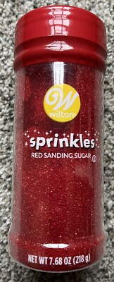 Wilton Sprinkles Red Sanding Sugar Crystal Cookie Cake Decoration 7.68 ...