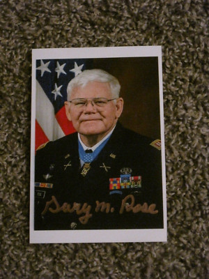 US Army GARY M ROSE Signed 4x6 Photo Medal of Honor MOH VIETNAM ...