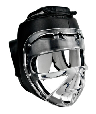 NEW - Headgear with Clear Face Shield for Karate Taekwondo MMA Sparring ...