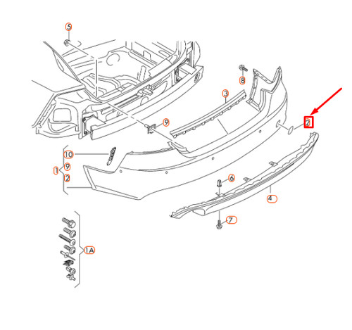 NEW AUDI A7 SPORTBACK 4G8 REAR BUMPER TOW EYE COVER 4G8807441GRU ...