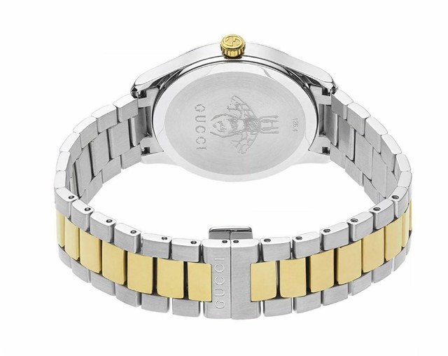 Gucci YA1264074 G-timeless 38mm Silver Dial Two-tone Stainless Steel ...