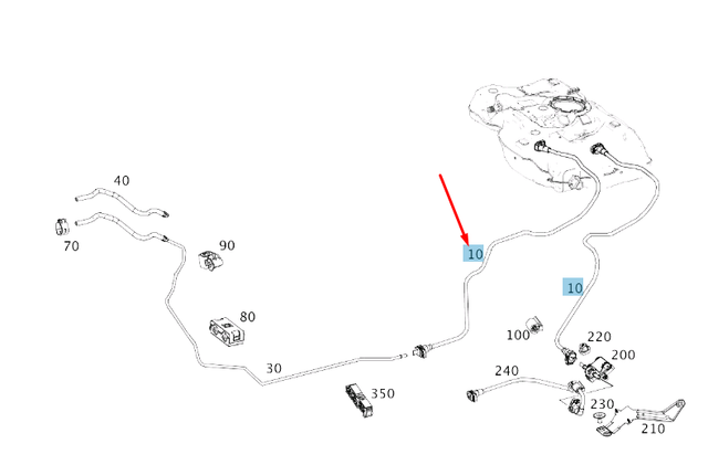 MERCEDES-BENZ CLA C117 Advance Fuel Line A2464701164 GENUINE for sale ...