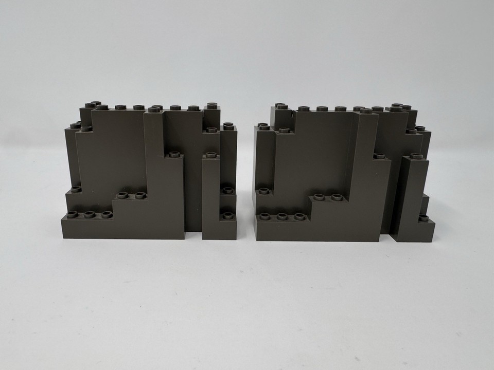 LEGO 6082 Dark Gray BURP Rock Panel 4x10x6 Rectangular Lot of 2 Castle ...