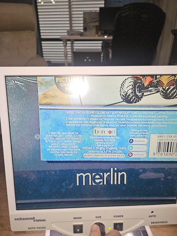 Merlin Enhanced Vision MRVE19A-VA 19" Electronic LCD Color Video ...