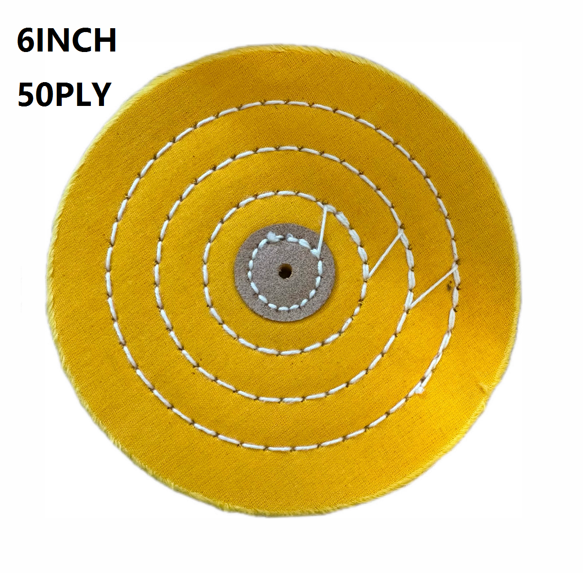 150/200mm Buffing Wheel for Polishing 1/2 inch Arbor White Yellow 40/50 ...