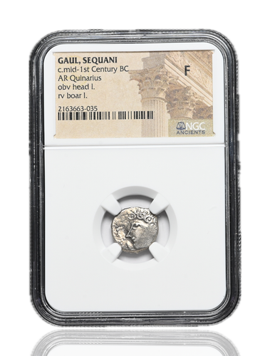 CELTIC, Central Gaul. Sequani. 1st Century BC. Quinarius, Boar, NGC ...