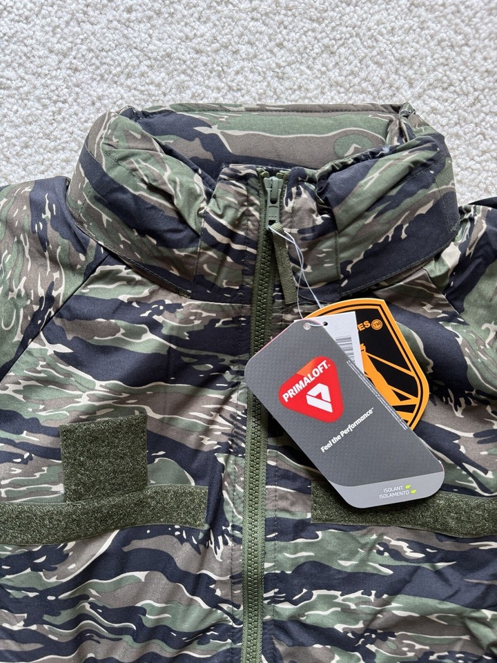 US Army Cold Weather Parka Primaloft Jacket ECWCS Tiger Stripe Level 7 ...