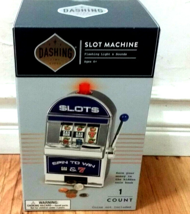 Slot Machine Flashing Light & Sounds Ages 6+ like a coin bank brand new ...