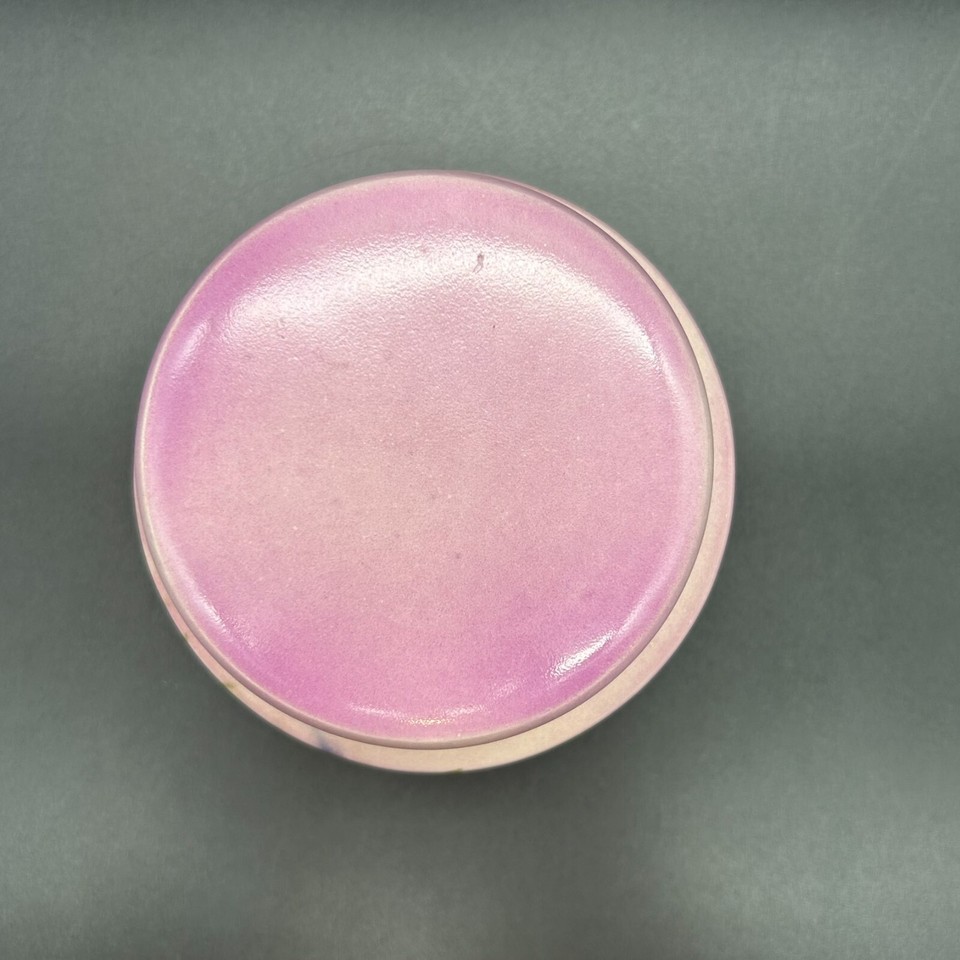 Vtg Purple Iris Pottery Storage Jar by David Enna of Oregon Airbrushed ...