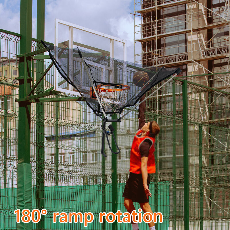 Basketball Shot Trainer Rebounder Net with Return System Portable Shot ...