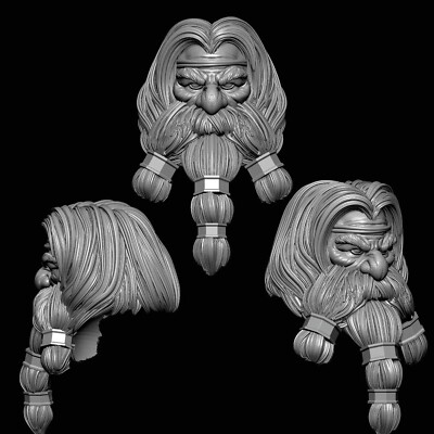 Valiant the Dwarf Cleric custom head for Mythic Legions & other action ...