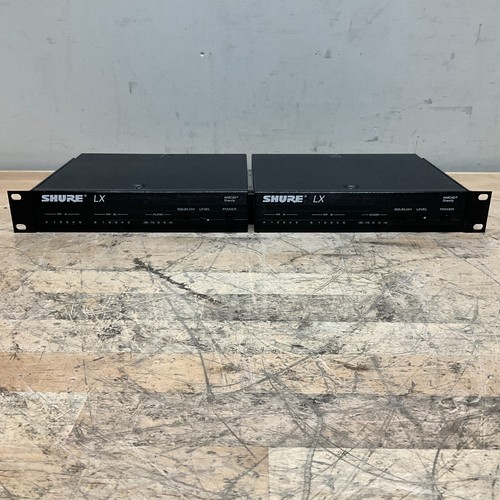 Set of 2 Rack Mounted Shure LX4-CU Receiver No power supply Tested ...