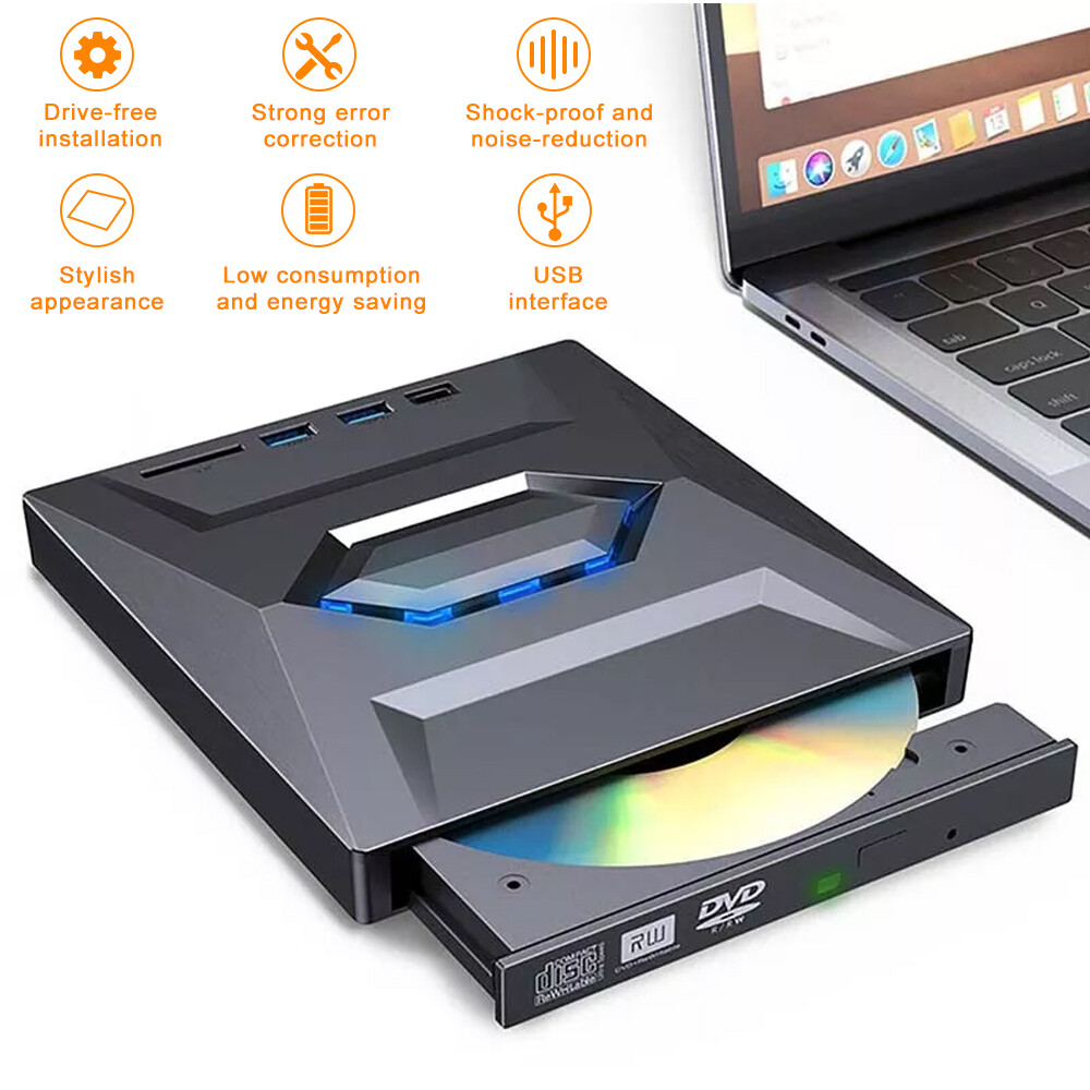 External Optical Drive Amicool External DVD Drive USB 3.0 Type C For