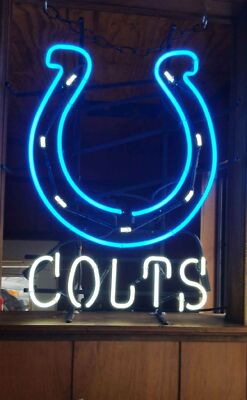 Indianapolis Colts Football Neon Light Sign 19x15 Lamp Beer Bar Wall ...