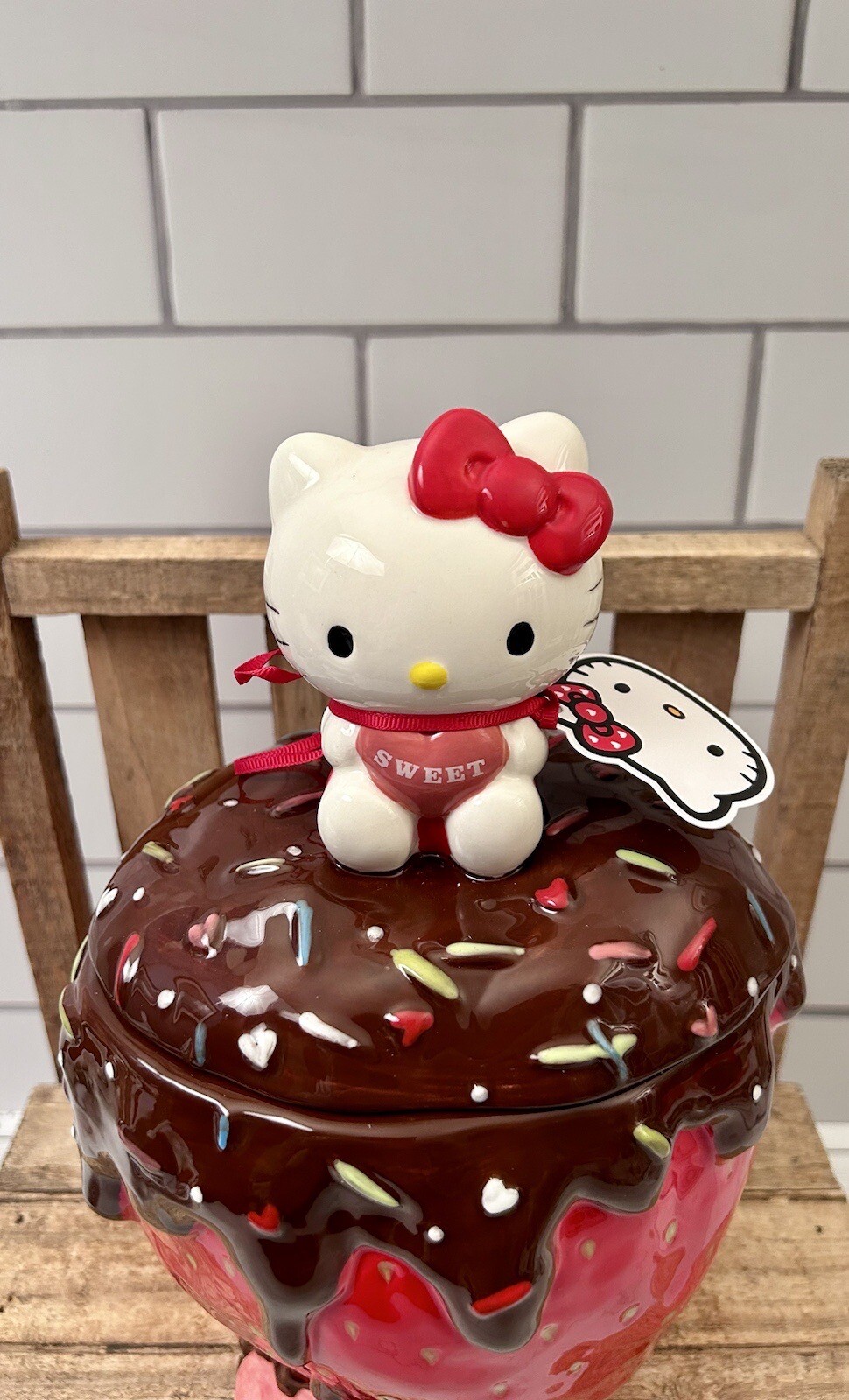 Blue Sky Hello Kitty Chocolate Strawberry Canister Jar, Valentines Day ...