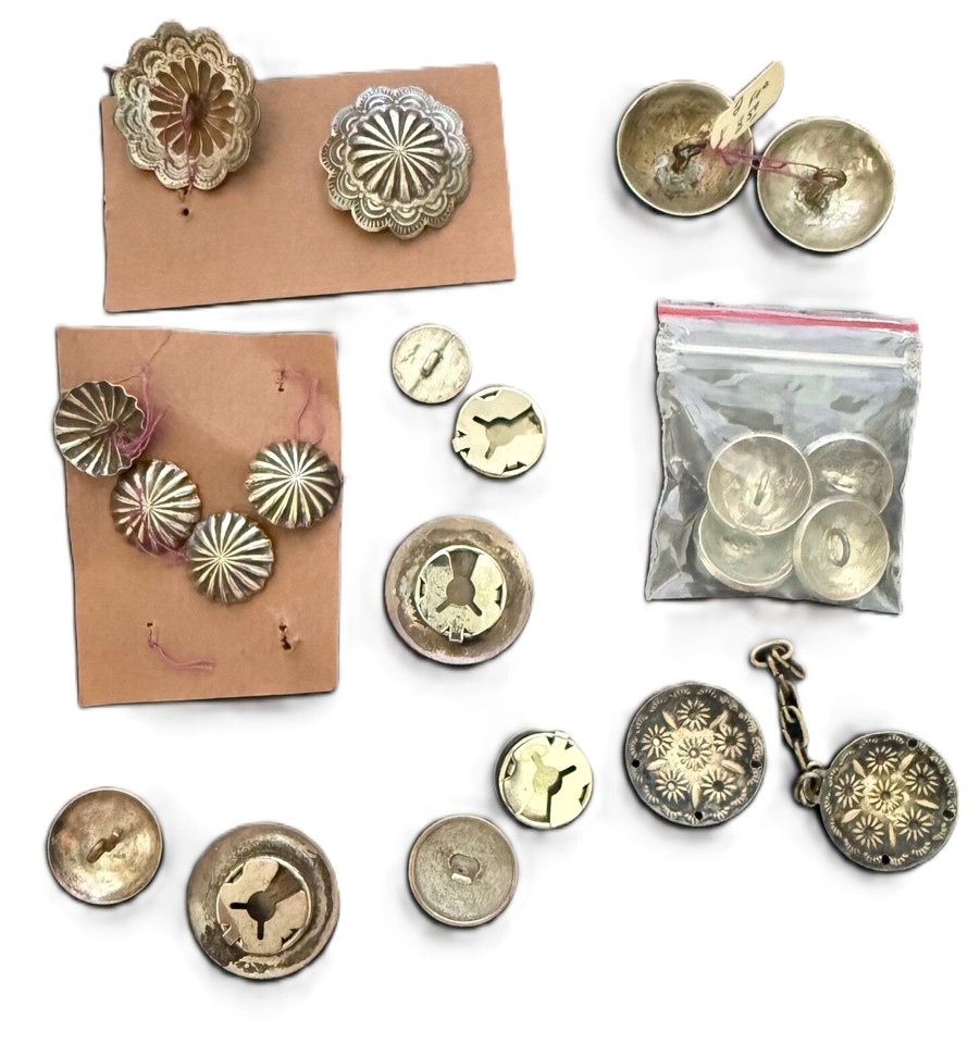 Lot of 21 Silver Tone Southwestern Style Buttons | eBay