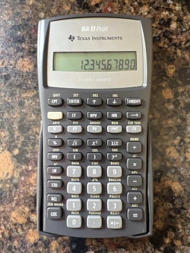Texas Instruments BA II 2 Plus Professional Financial Calculator +case ...