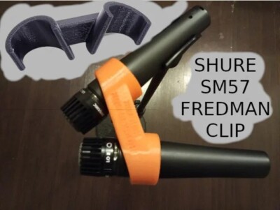 Fredman Technique 55° Double Shure SM57 Microphone/mic clip for studio ...