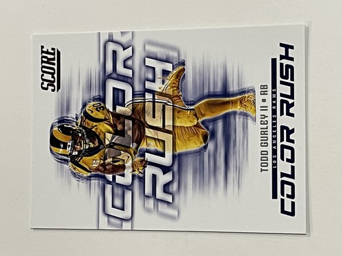 2018 Score Football Color Rush #4 - Todd Gurley II - Los Angeles Rams ...