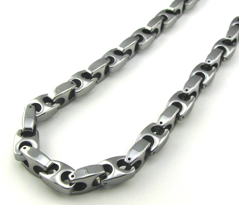 Heavy Biker 9.5 mm Tungsten Carbide Men's Chain Necklace (TUC02) FREE ...