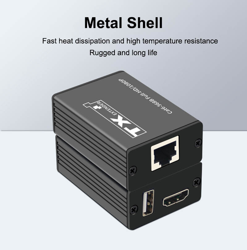 30M USB HDMI Ethernet Extender By Rj45 Cat6 Cable for NVR DVR Recorder ...